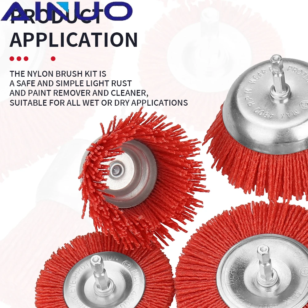 Döntő Csiszoló Acélhuzalkefe Fejpolírozó Nylon Csésze Kefe Fa Polírozó ...