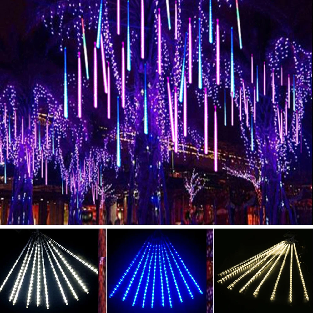 8 Tube 50cm Meteor Shower Light String Light, Warm White, Eu Plug 速くおよび自由な