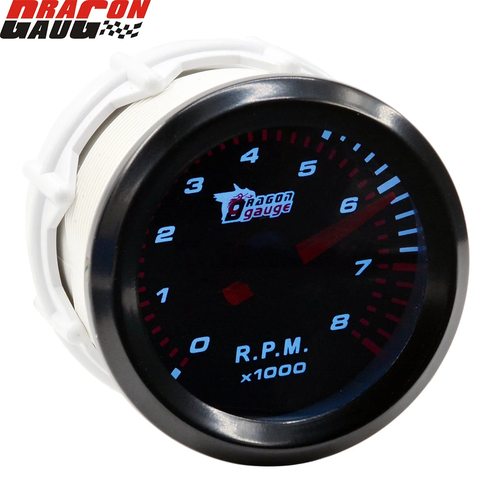Dragon-52MM-Auto-Car-Rev-Counter-Tachometer-Pointer-Instrument-Gauge ...