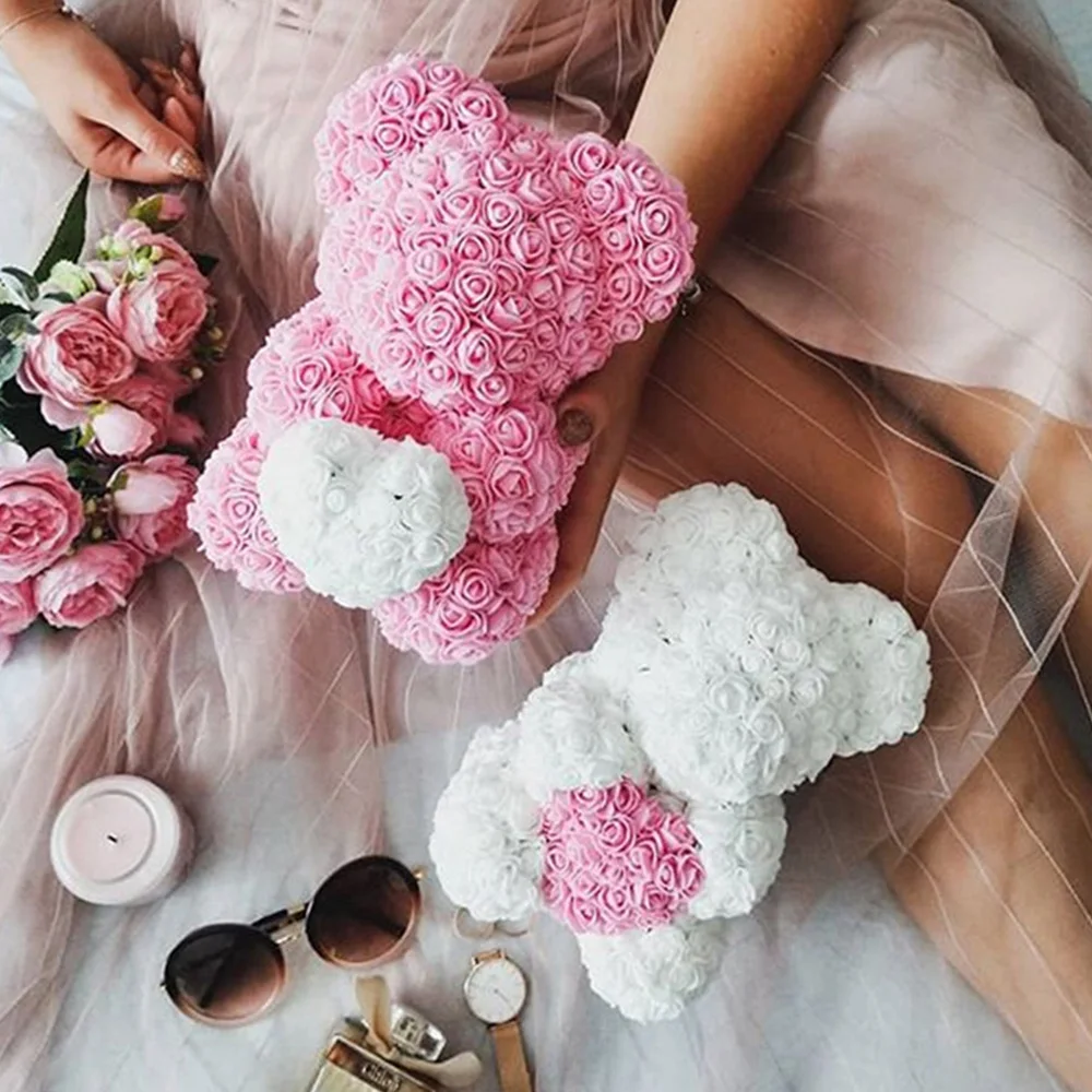 25/40cm rosa urso aniversário dia dos namorados presente decorações ...
