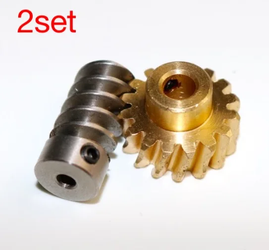 2set/lot 1M 16T/2T Worm Gear Rod Speed Ratio:1: 8 Suitable High Torque ...