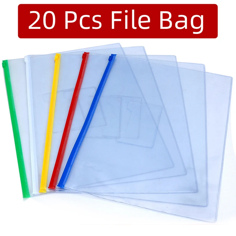 20pcs-set-stationery-A4-A5-A6-high-quality-PVC-transparent-edge-bags ...