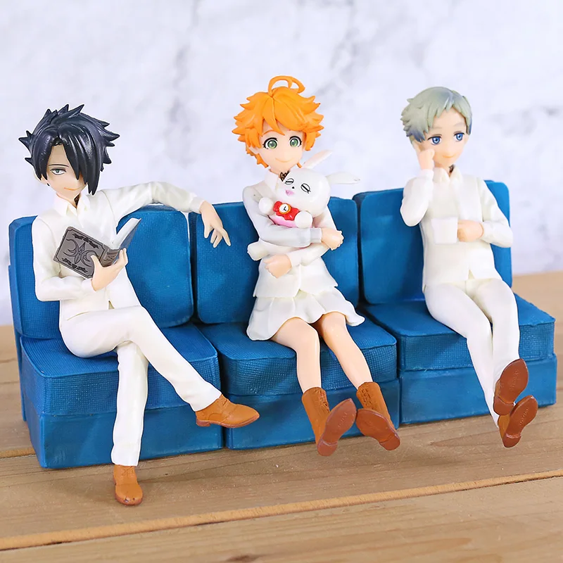 Anime 약속 된 네버 랜드 엠마 노먼 레이 PVC 액션 피규어 장난감 약속 된 네버 랜드 Figural Collectible ...