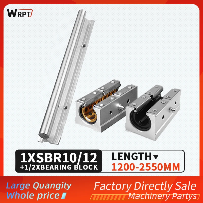 SBR10-12-Guide-Rail-Bracket-Cylindrical-Linear-Sliding-Bearing-Slide ...