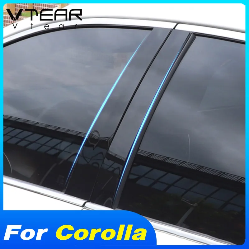 Vtear-Car-Window-Centre-PVC-Cover-Trim-Accessories-Decoration-Exterior ...
