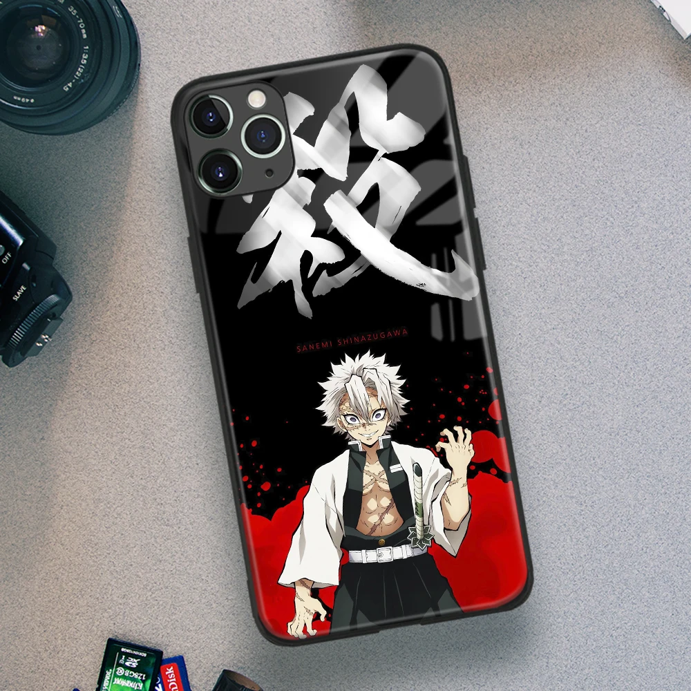 Sanemi Shinazugawa Kimetsu no Yaiba Anime Soft TPU Glass Phone Case for ...