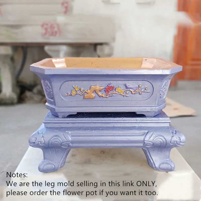 ABS Plastic Buckle Fastening Rectangular Concrete Planter Flower ...