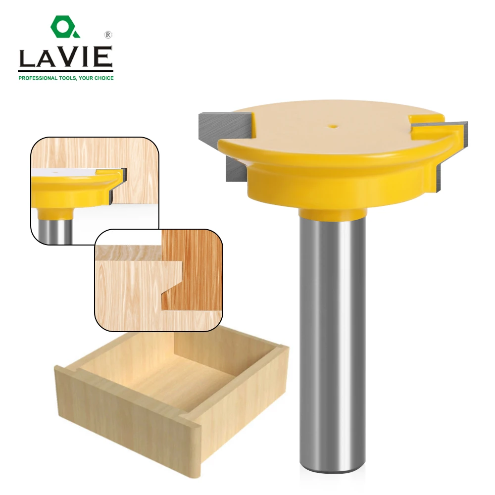 Lavie 12mm 1/2” Shank Straight Drawer Molding Router Bit Drawer Lock ...