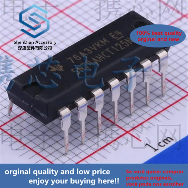 10pcs 100% orginal SN74AHCT125N DIP 14 QUADRUPLE BUS BUFFER GATES WITH ...