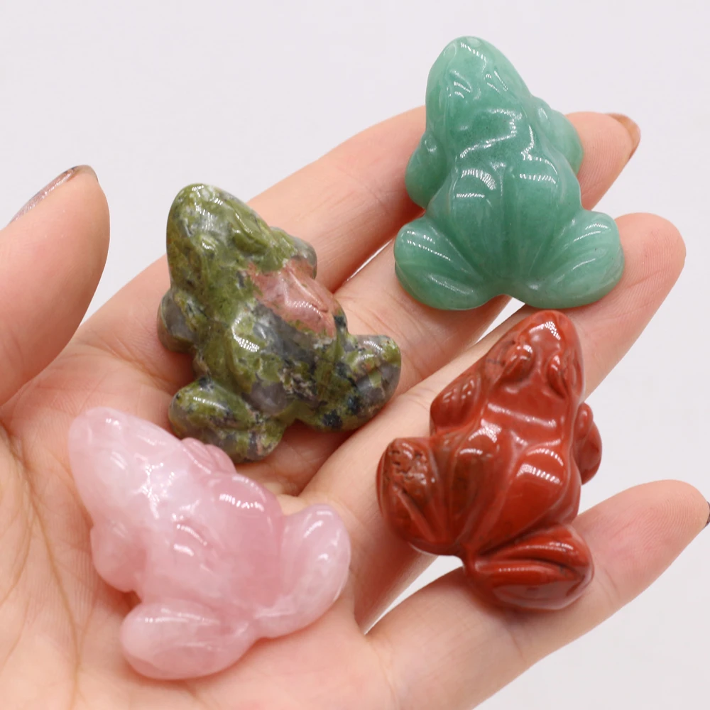 Natural-Frog-Shape-Home-Decoration-Aura-Healing-Cute-Energy-Gemstone ...