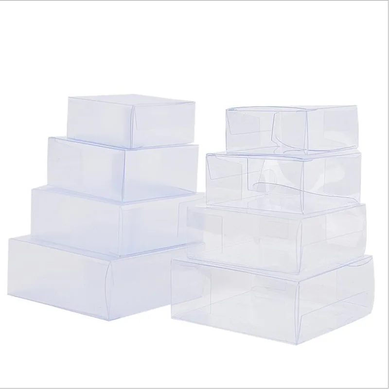 50pcs/lot Frosted Pvc Box Clear Transparent Plastic Boxes Storage ...