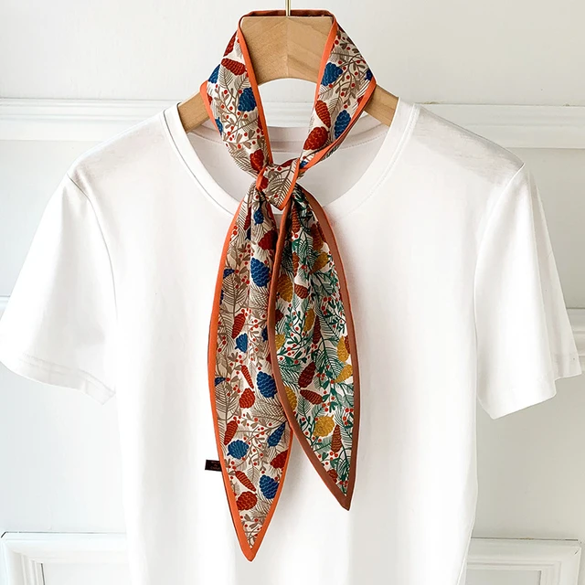 Short Silk Neck Scarves