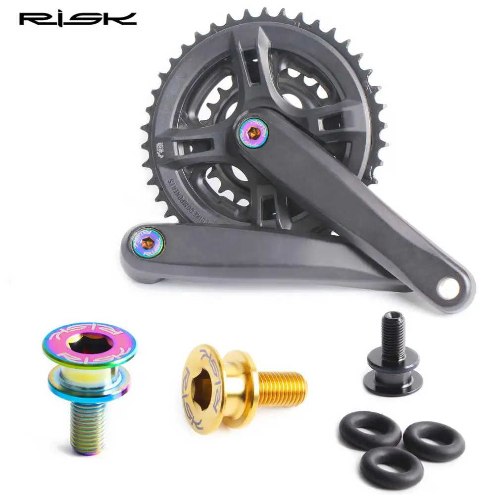 2-sets-box-RISK-MTB-Bike-M8x15-Chainwheel-Crank-Arm-Square-Hole-Square ...