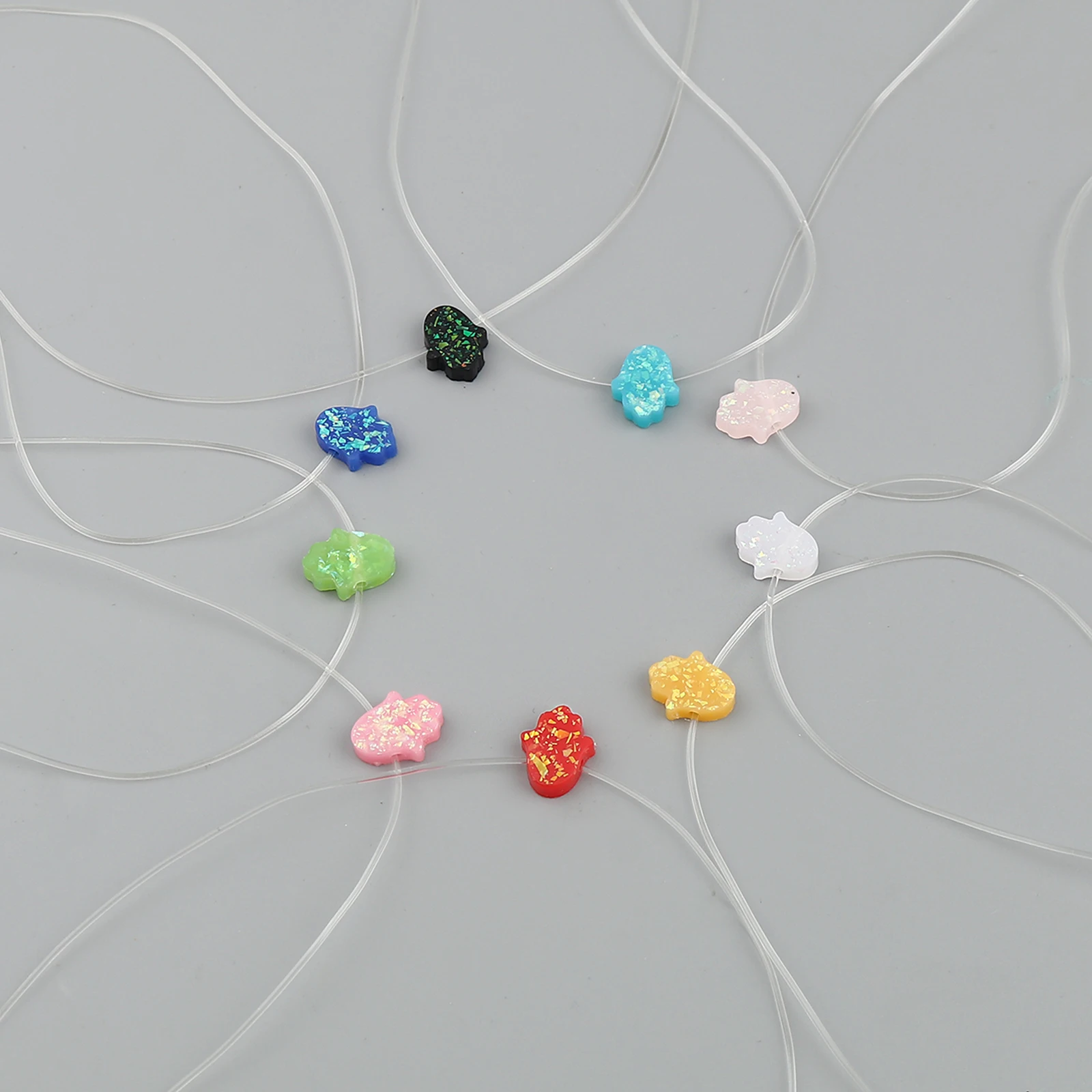 1pc Resin Religious Invisible Transparent Fishing Line Necklace Zircon ...