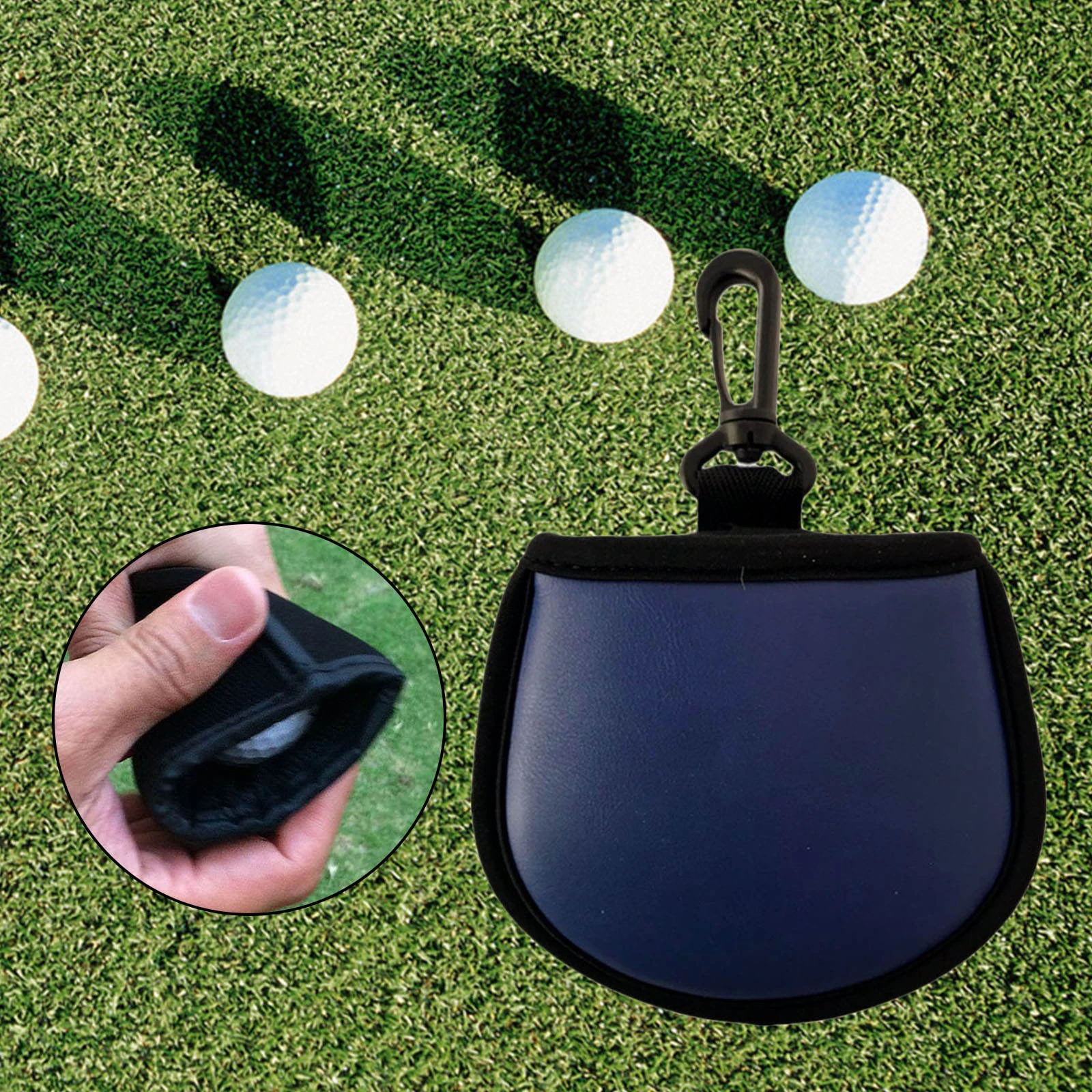 Portable Pocket Golf Ball Washer Pouch Golf Ball Cleaner Towel Pocket ...