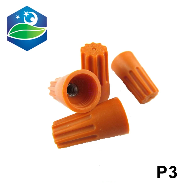 50pcs/set P3 Orange Electrical Wire Crimping Cap Assorted Wire Twist ...