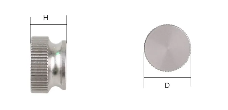 ECROU,M3 head dia 13mm--Écrou moleté en acier inoxydable 304, 5 pièces ...