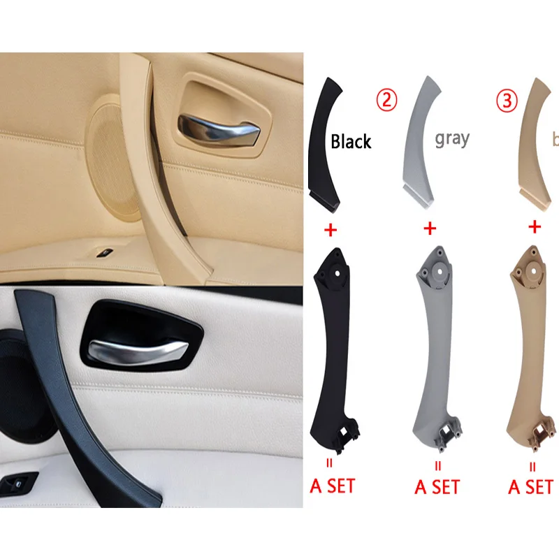 Car-Inner-Handle-Interior-Door-Panel-Pull-Trim-Cover-Gray-Beige-Black ...