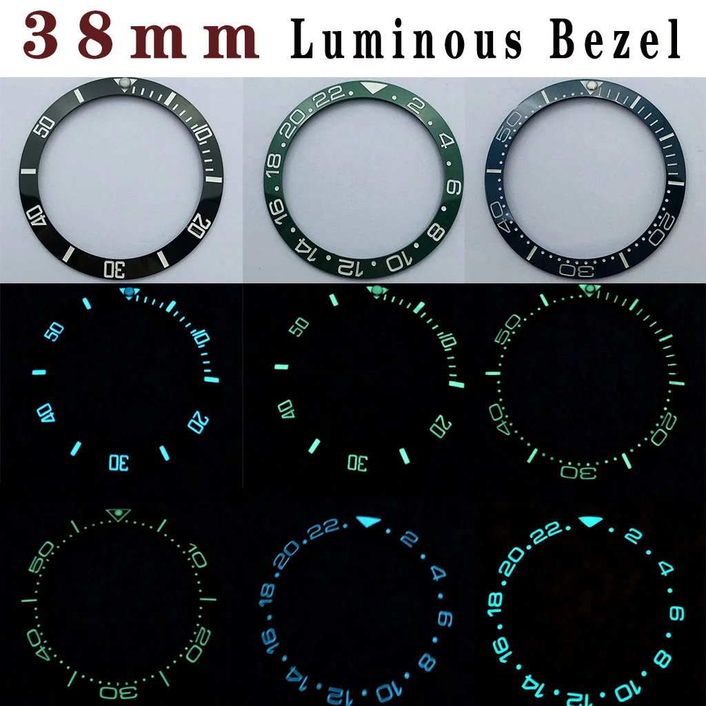 Luminous Ceramic Bezel Insert | Ceramic Bezel Super Luminous - 38mm ...