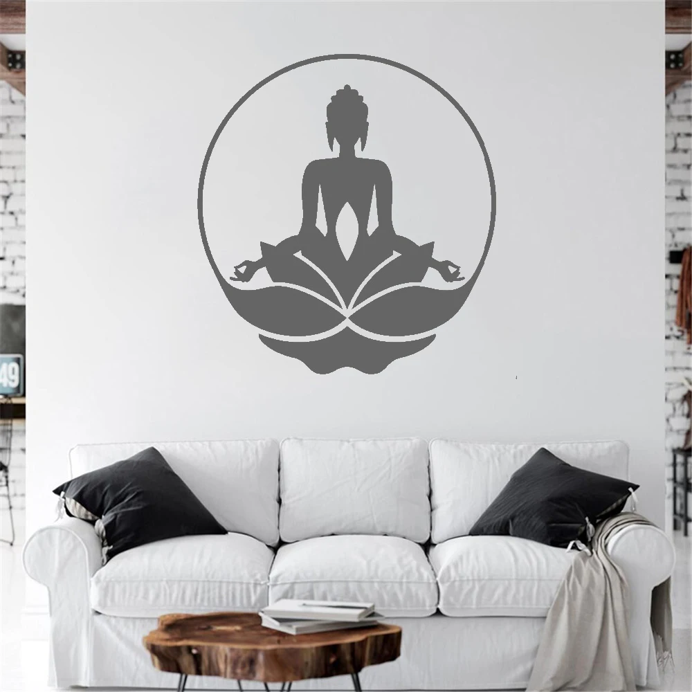Wall Décor Namaste Wall Decal Lotus Flower Namaste Vinyl Sticker Boho ...