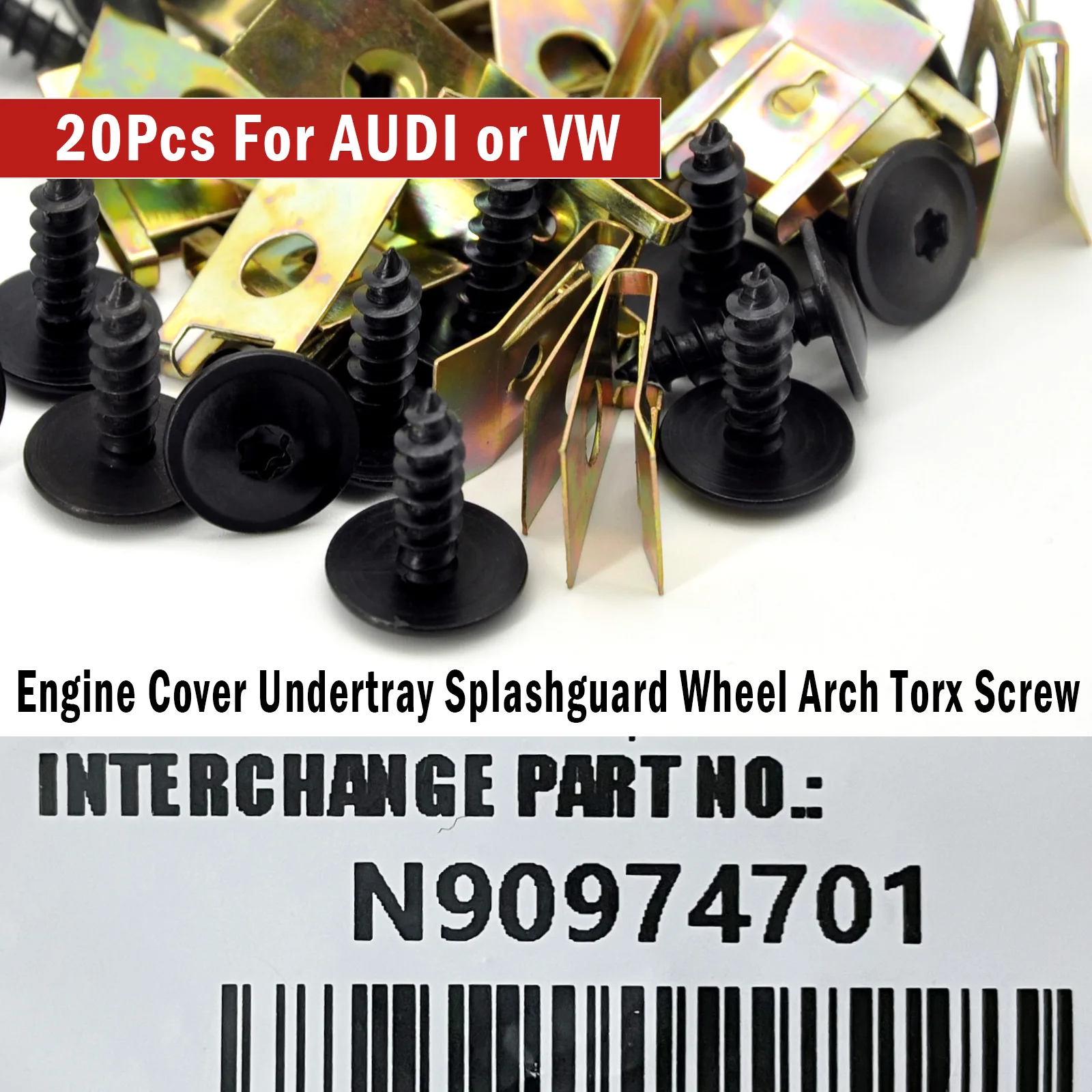20pcs Engine Cover Undertray Splashguard Wheel Arch Torx Screw Retainer ...