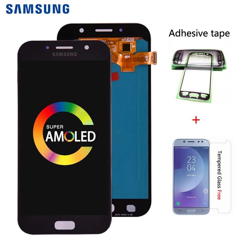 Super Amoled For Samsung Galaxy A7 2017 A720 A720F LCD Display Touch Screen Digitizer Assembly ...