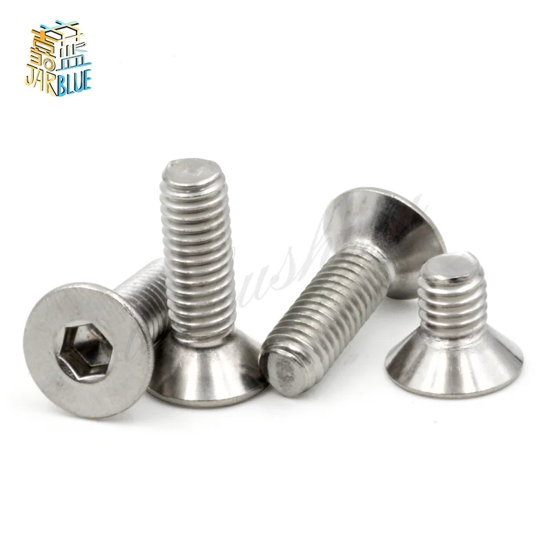 100Pcs M3 Stainless Steel Screws Pan Hex Socket Head Cap Screw ...