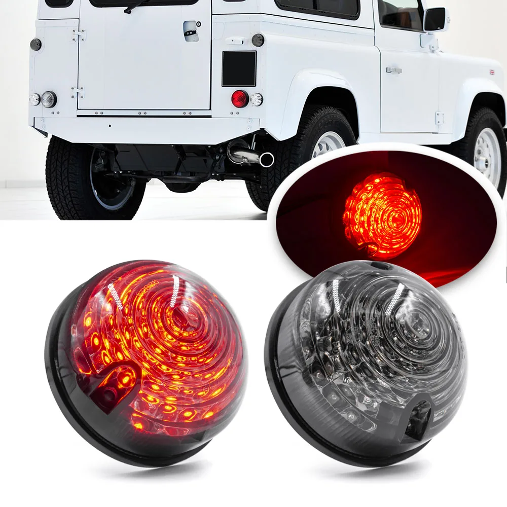 2pcs-73mm-Round-LED-Rear-Tail-Lamp-Red-Stop-Light-Upgrade-Kit-For-Land ...