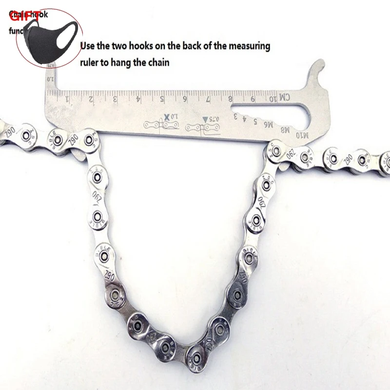Bicycle Chain Wear Replacement Detection Rail Tool Mountain Bike Chain ...