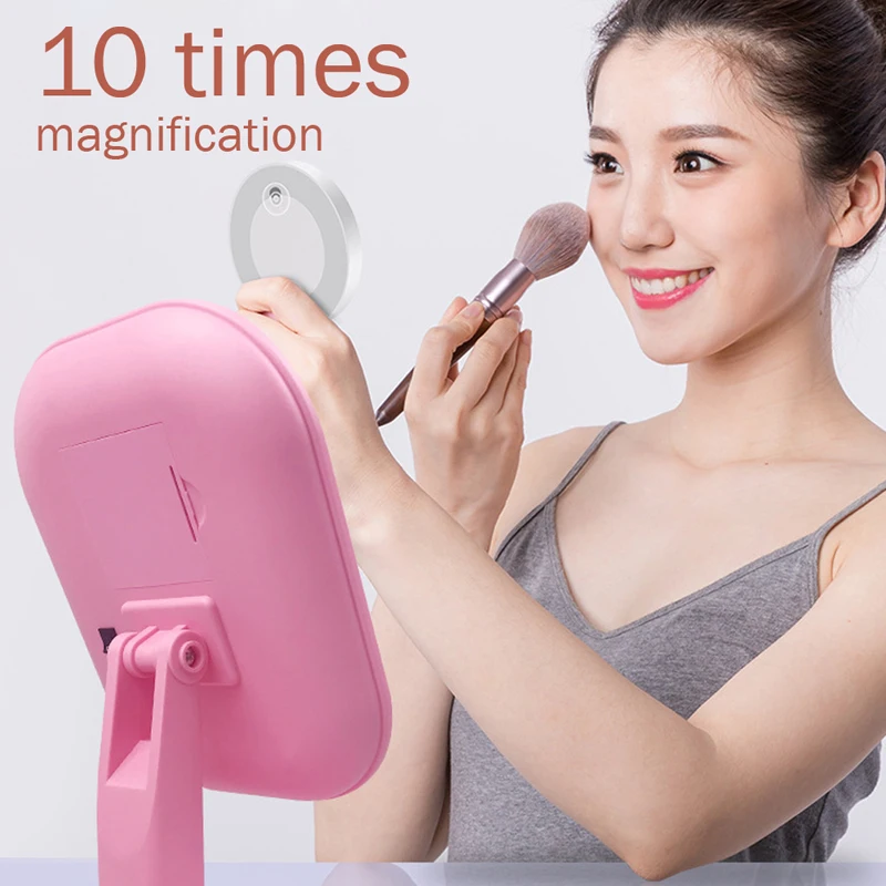 Luxury Makeup Mirror With 20 LED Lights with 10X Magnifying Miroir 180 ...