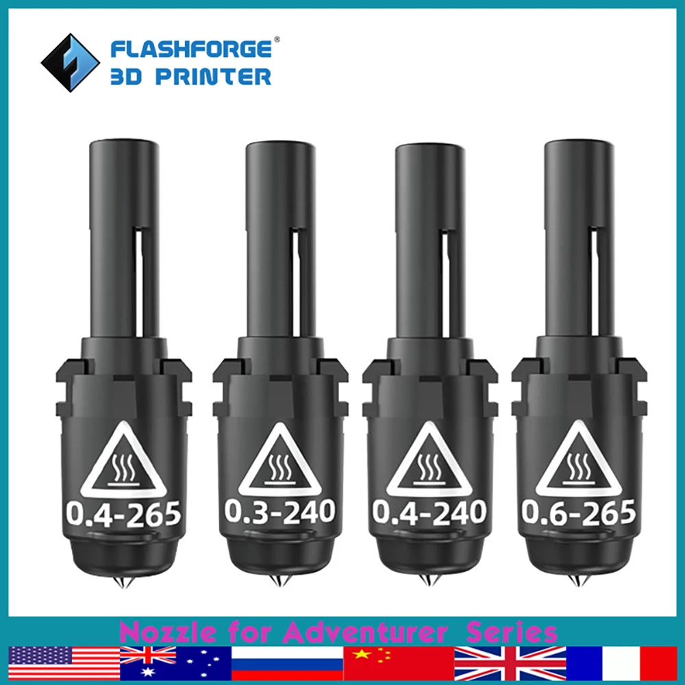 Flashforge 3d Printer Onderdelen 265 ℃ Hoge Temp Nozzle Voor Adventurer ...