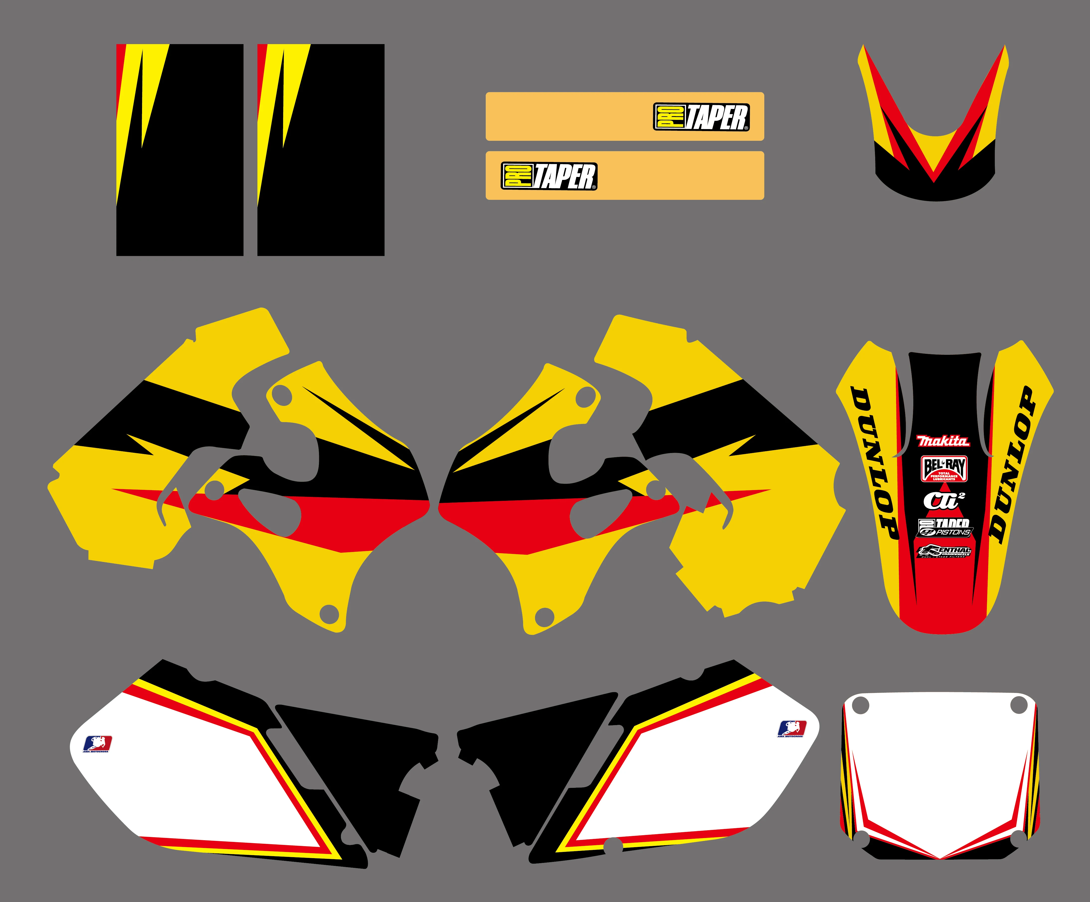 Pegatinas gráficas para Suzuki RM125, RM250, 0424, 1996, 1997, RM, 1998 ...