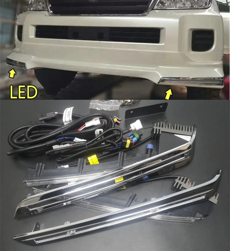 Accessories-LED-Front-Bumper-LED-Driving-Daytime-Lights-Kit-For-Toyota ...