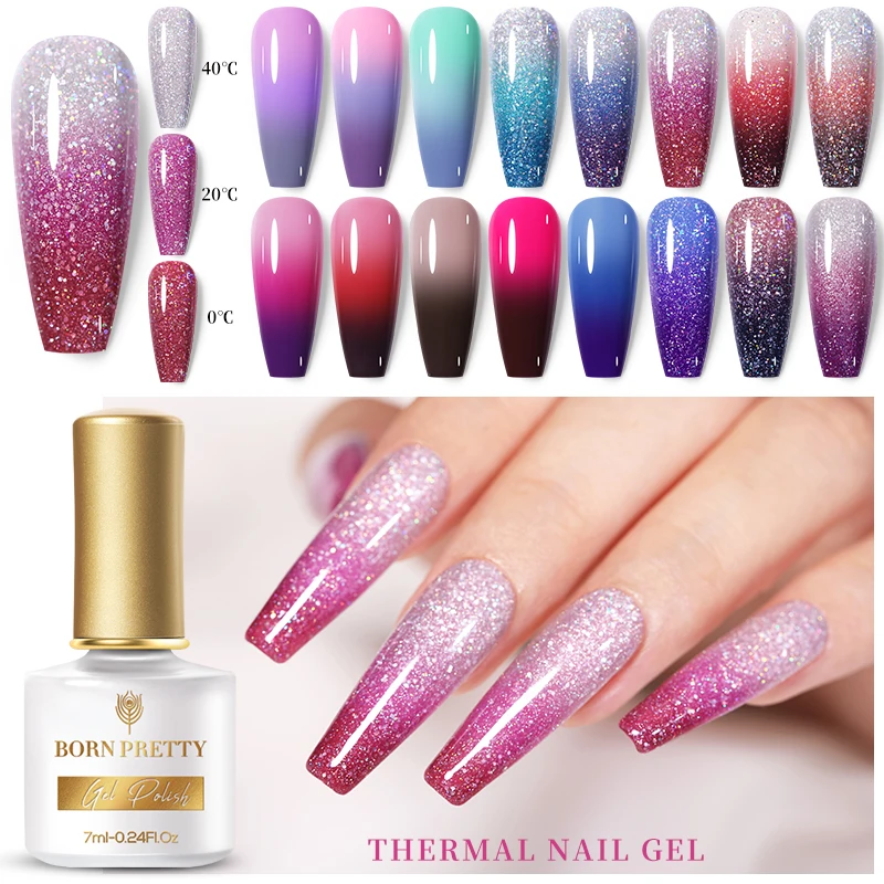 BORN PRETTY esmalte de Gel térmico para uñas, barniz para manicura con ...