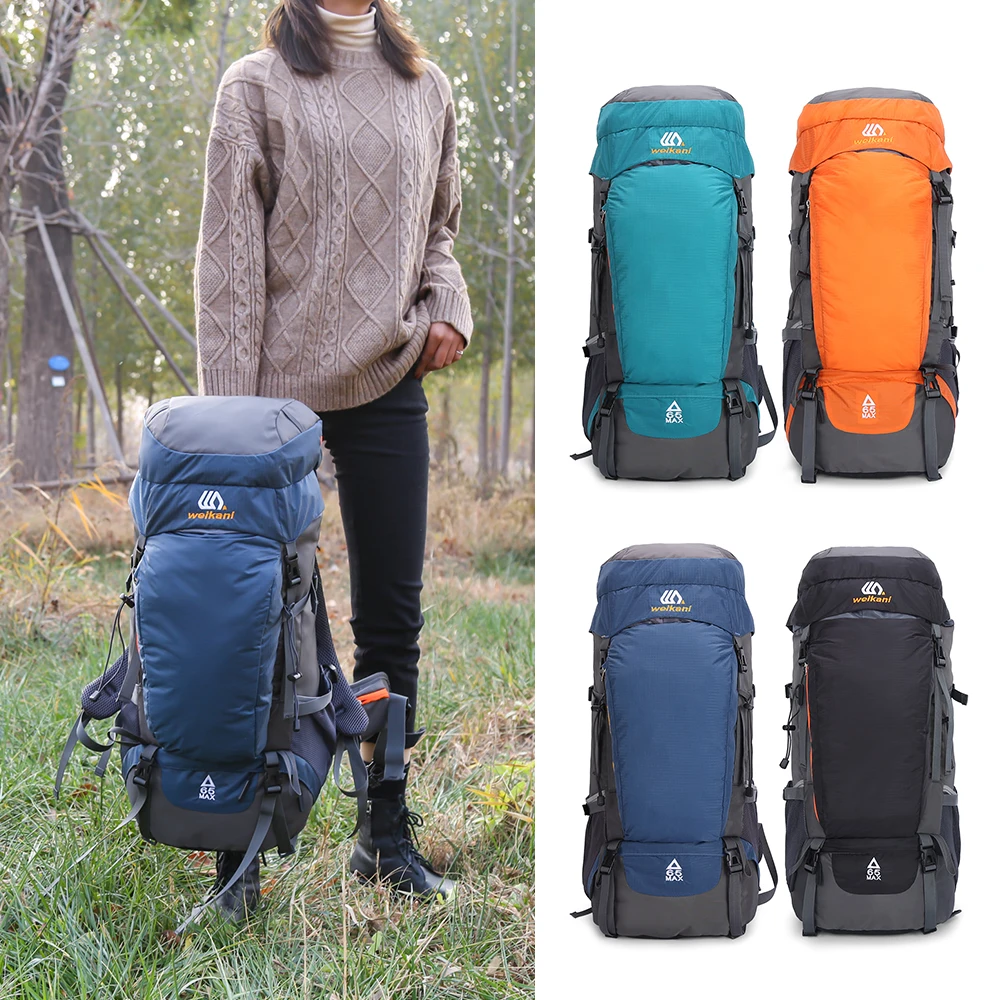 65L Large Camping Backpack Travel Bag Men's Women Luggage Hiking ...