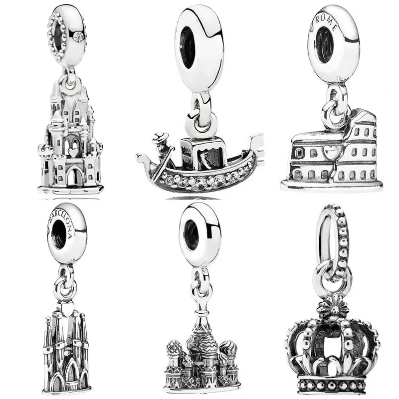 Abalorio-de-plata-de-ley-925-para-pulsera-Pandora-colgante-de-Coliseo ...