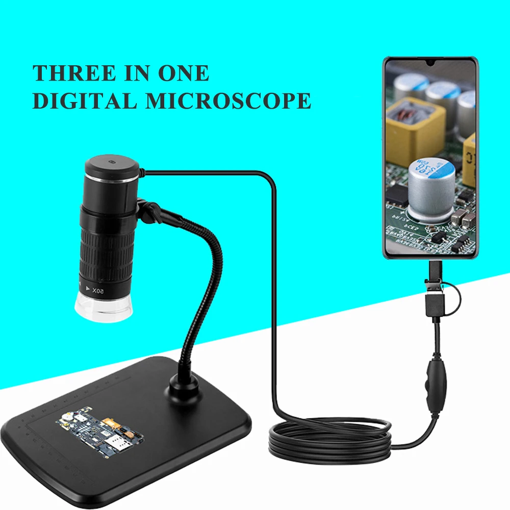 50-1000X-3-in-1-Mobile-Phone-Microscope-Type-C-Android-Computer-Digital ...