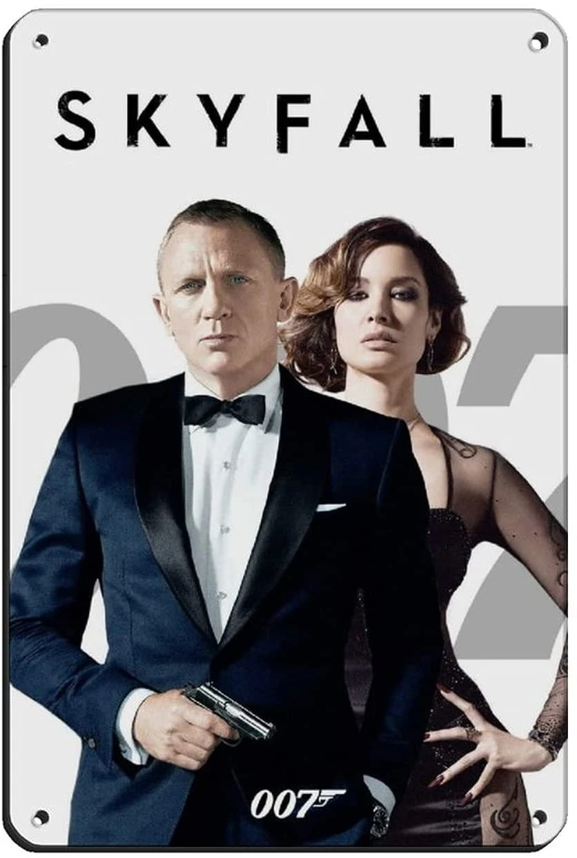 James Bond 007 Skyfall The Film Retro Poster Metal Tin Sign Chic Art Retro Iron Painting Bar ...