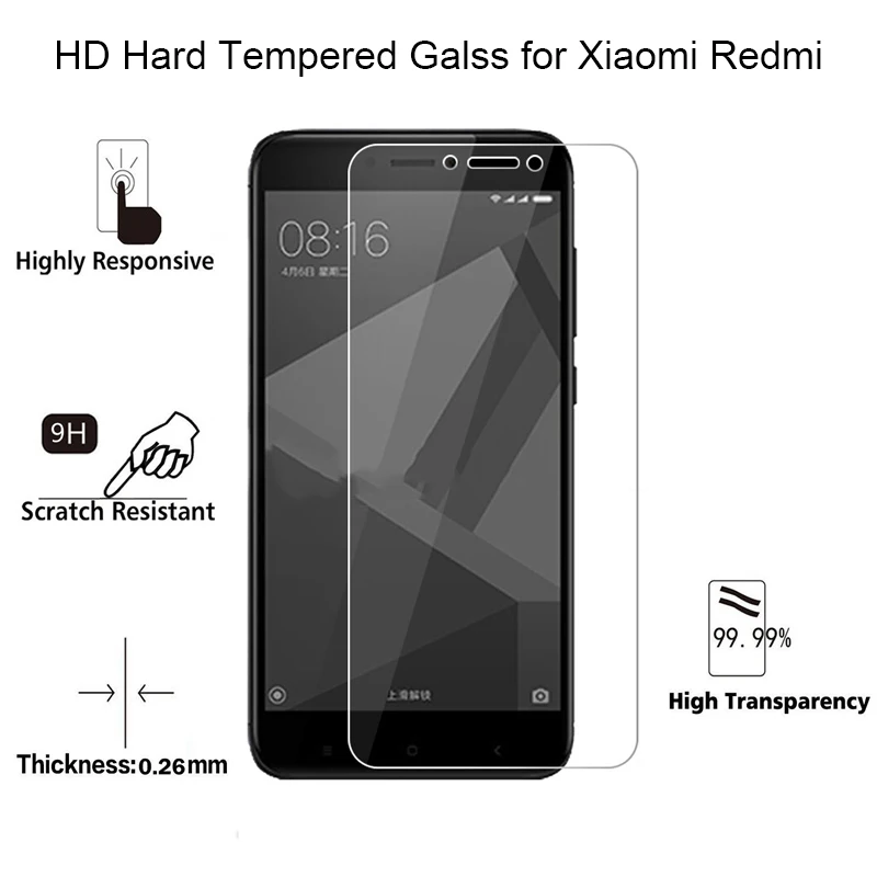 For Xiaomi Redmi 4X 4A 5A 5 Plus 4 Prime Hard Tempered Glass For Redmi ...