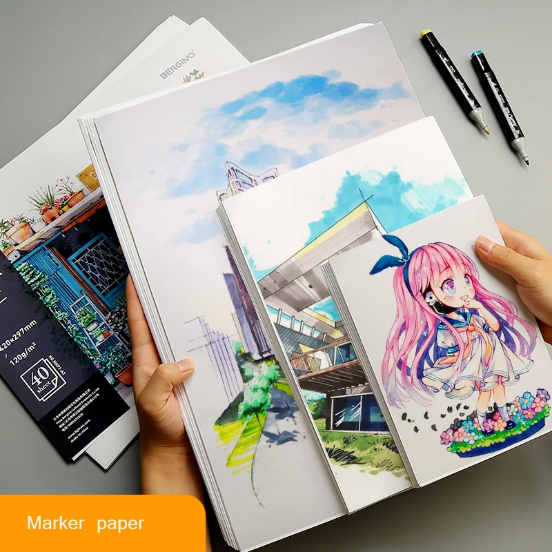 Proffessional-50-Sheet-A5-Marker-paper-Sketch-Painting-Marker-Paper-For ...