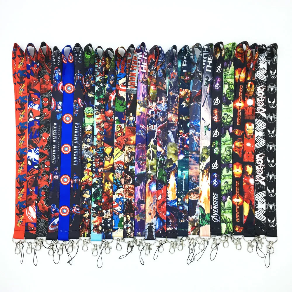 New Marvel Comic Hero Lanyard Phone ID Lanyard Key Chains Wallet Chain ...