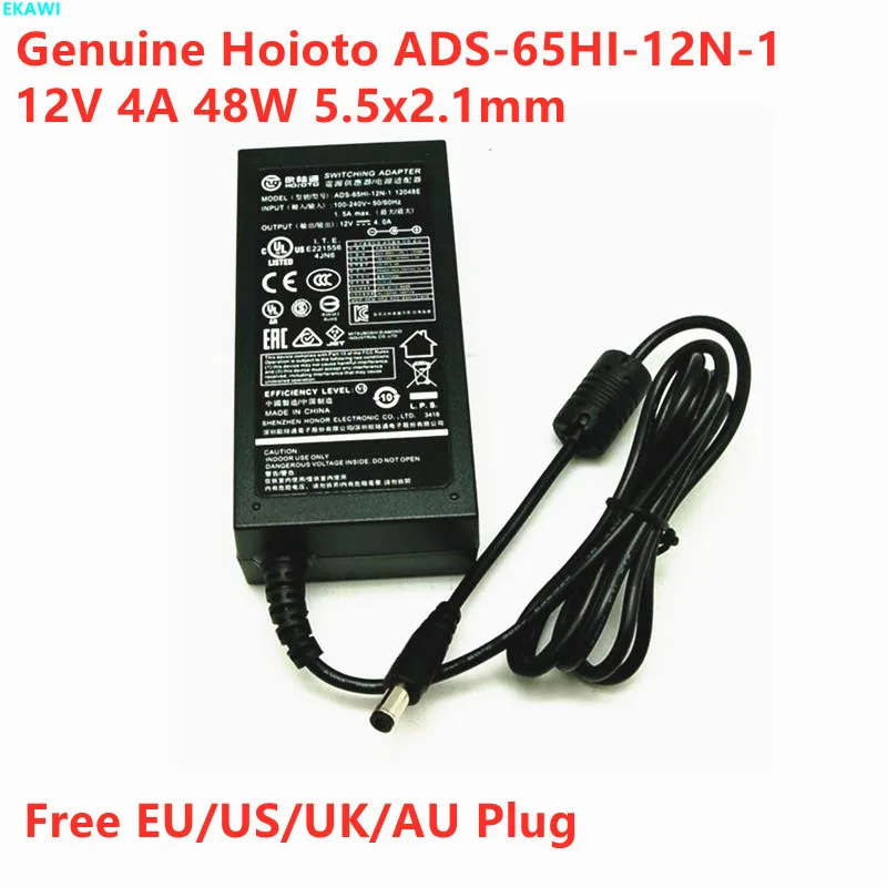 Genuine HOIOTO ADS-65HI-12N-1 12048E 12V 4A 48W 5.5x2.1mm AC Switching ...