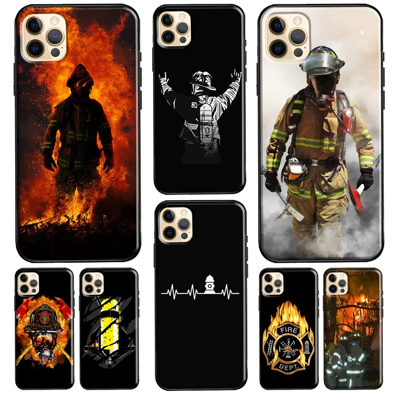 Firefighter Heroes Fireman Phone Case For Iphone 13 11 12 Pro Max 7 8 ...
