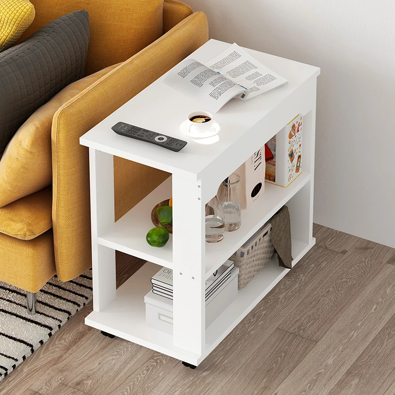 Modern Solid Wood End Tables Movable Sofa Side Tables Creative Bedside ...