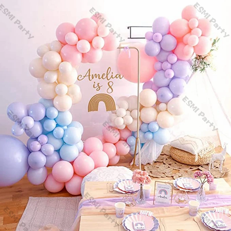 Macaron-mavi-Pastel-balonlar-Garland-Arch-ocuklar-i-in-k-z-do-um-g-n ...