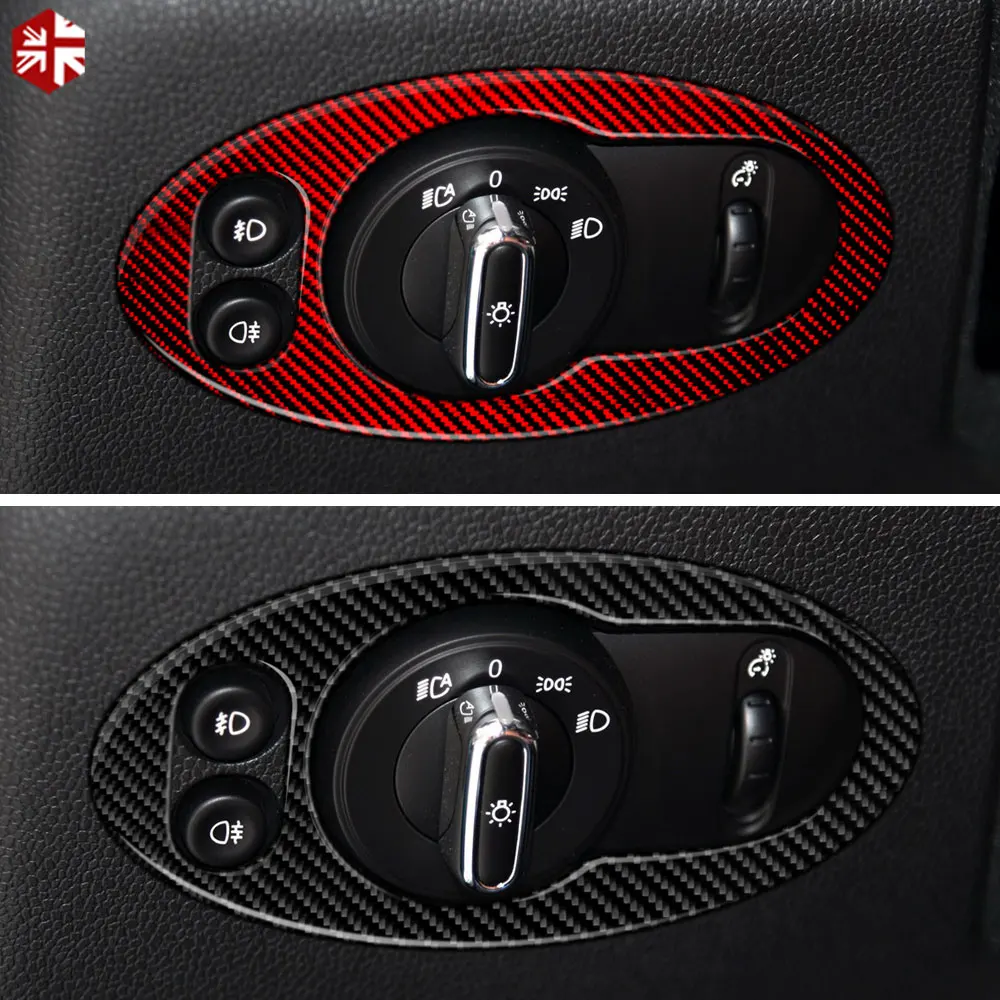 Carbon-Fiber-Interior-Headlight-Switch-Cover-Trim-for-Mini-Cooper-F55 ...