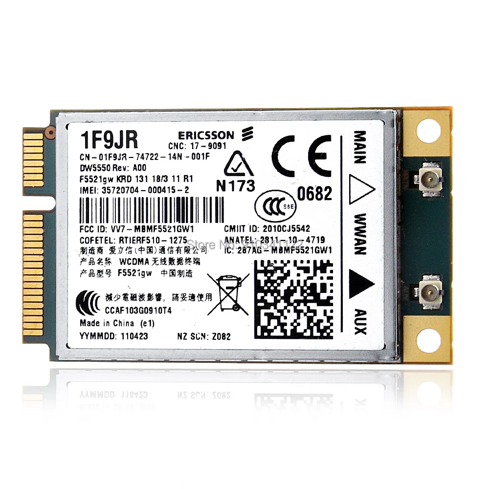 Unlocked Ericsson F5521GW DW5550 Wireless 3G WWAN card Mini PCI-E For ...
