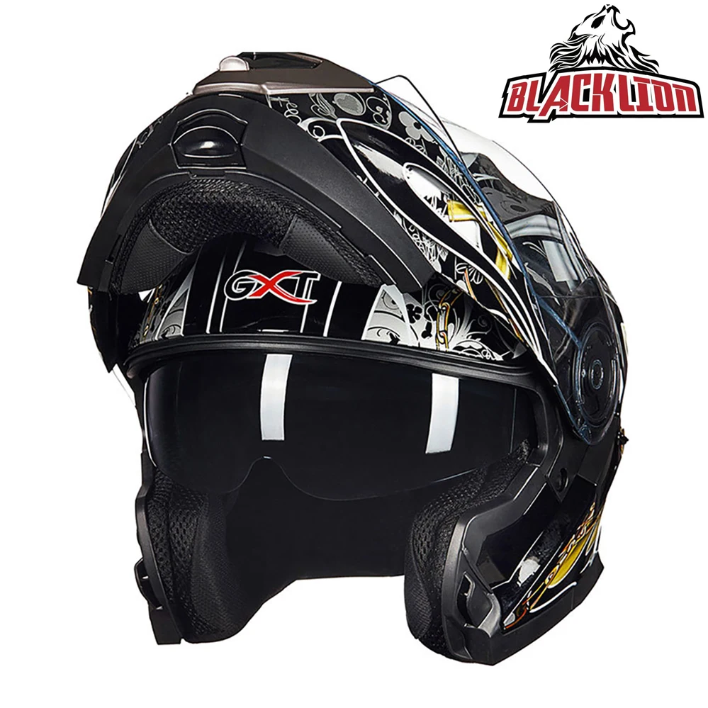 GXT Personality Motocross Flip Up Helmet Cool Locomotive Dual-Lens ...