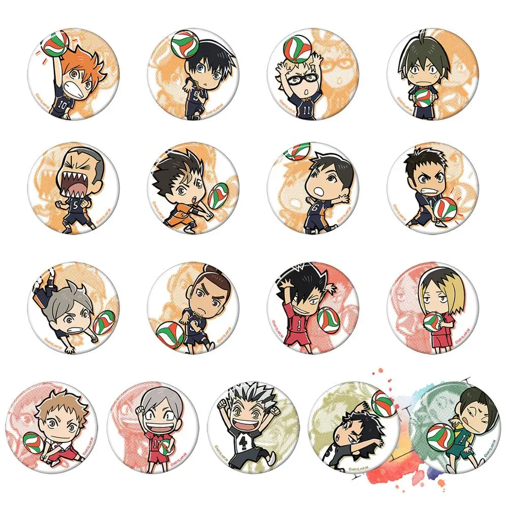 50mm haikyu! Emblema de anime kageyama tobio nishinoya yuu tsukishima ...