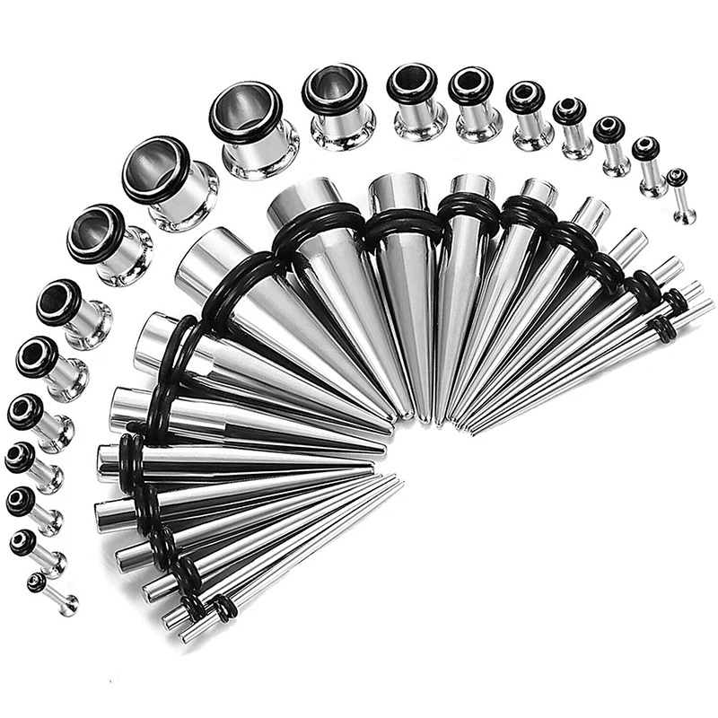 8g Earrings 2Pcs Titanium Steel Ear Stretcher Kit Gauges Ear Tapers ...